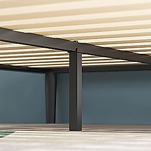 Zinus Parker Platform Bed with Tapered Legs / Wood Slat Support / No Box Spring Needed / Easy Assembly, King