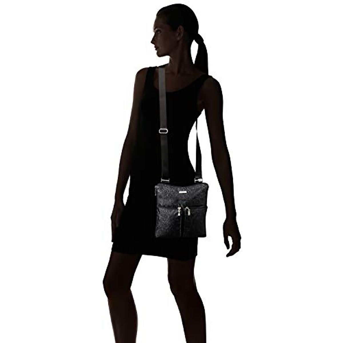 baggallini womens Horizon Crossbody, Midnight Blossom, One Size