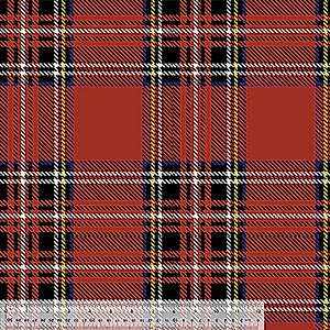 Stewart Plaid Red Anti-Pill No-Sew Throw Fleece Fabric Kit (50x60)