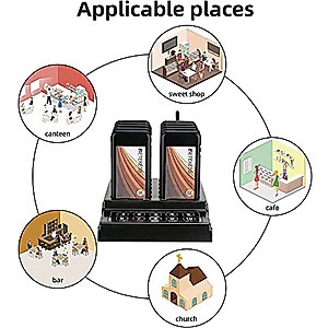 Retekess TD174 Restaurant Pager System, Long Working Distance Pager, Restaurant Waiting Buzzers,10 Guest Pagers for Food Truck, Restaurant, Food Court