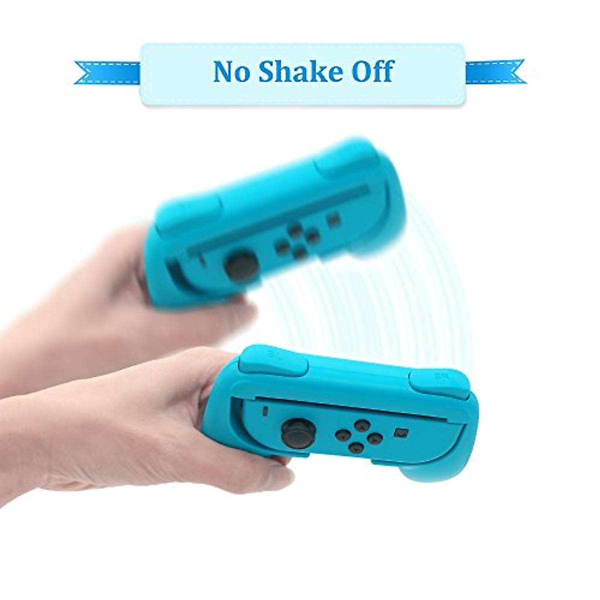 Hand Grips Compatible with Switch/Switch OLED Model Controllers, Grip Compatible with Switch Joy Con - Blue and Red (2 Packs)