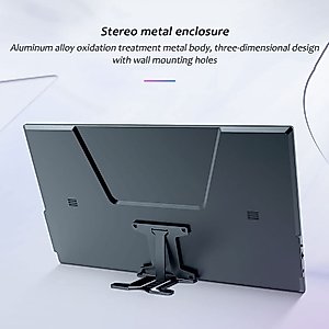 Serchou 1080P HD Thin and Light Portable Display, Built-in Dual Speakers can be Connected to Computers/Game Consoles/Cell Phones External Expansion Screen
