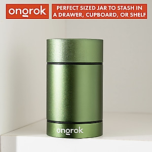 ONGROK Aluminum Storage Container, 180ml, Air Proof Jar to Preserve Smell and Aroma