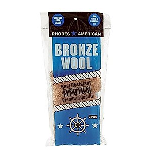 Homax - 33873123019 Medium Grade Bronze Wool, 3 pad