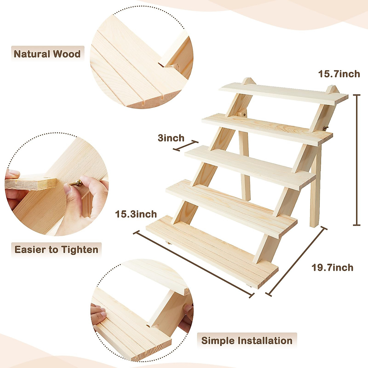 Wooden Cupcake Stand 5 Tier Wooden Cupcake Stand Cupcake Holder Rustic Wood Cupcake Display Stand Wooden Display Stand