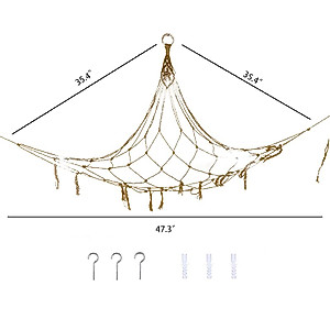 Toy Hammock For Stuffed Animals Hammock Corner, Macrame Toy Hammock, Hanging Stuffed Animal Storage Holder Teddy Bear Net Gifts For Kids Room