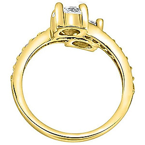P3 POMPEII3 1 Carat Forever Us 2 Stone Diamond Ring 10K Yellow Gold - Size 7
