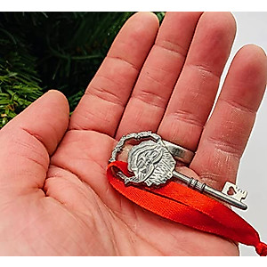 Santa Key for No Chimney Houses Magic Skeleton Keys with Santas Face, 2 Inches Long