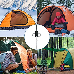 MUMUBOAT Ice Anchor Drill Adapter Kit with Storage Bag, 4pcs Ice Anchor Tool, Ice Shanty Anchors for Setting Up Ice Fishing Shelter Tent