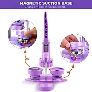 50 Sets Keychain Button Refills + 300 Sets Metal Pinback Button Refills + Button Maker Machine