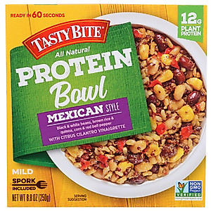 TASTY BITE Mexican Protein Bowl, 8.8 Ounce, Pack of 6, Ready to Eat, Microwaveable, Vegan, 12g Plant Protein, Tangy Citrus
