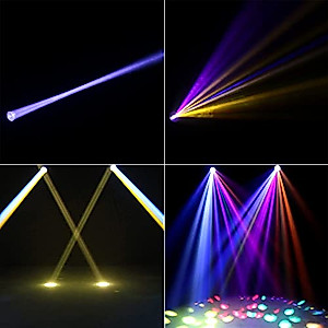 SHEHDS Moving Head Stage Lights 275W 10R Bulb (8000K) 14 Gobos 14 Colors 2 Prisms Linear Zoom DJ Lights with Frost & Rainbow Wheel Spotlights for Party Disco KTV Bar Show