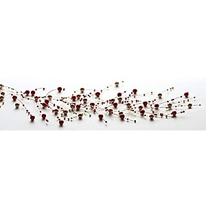 Sullivans Burgandy and Gold Pearl Beaded Garland 5'