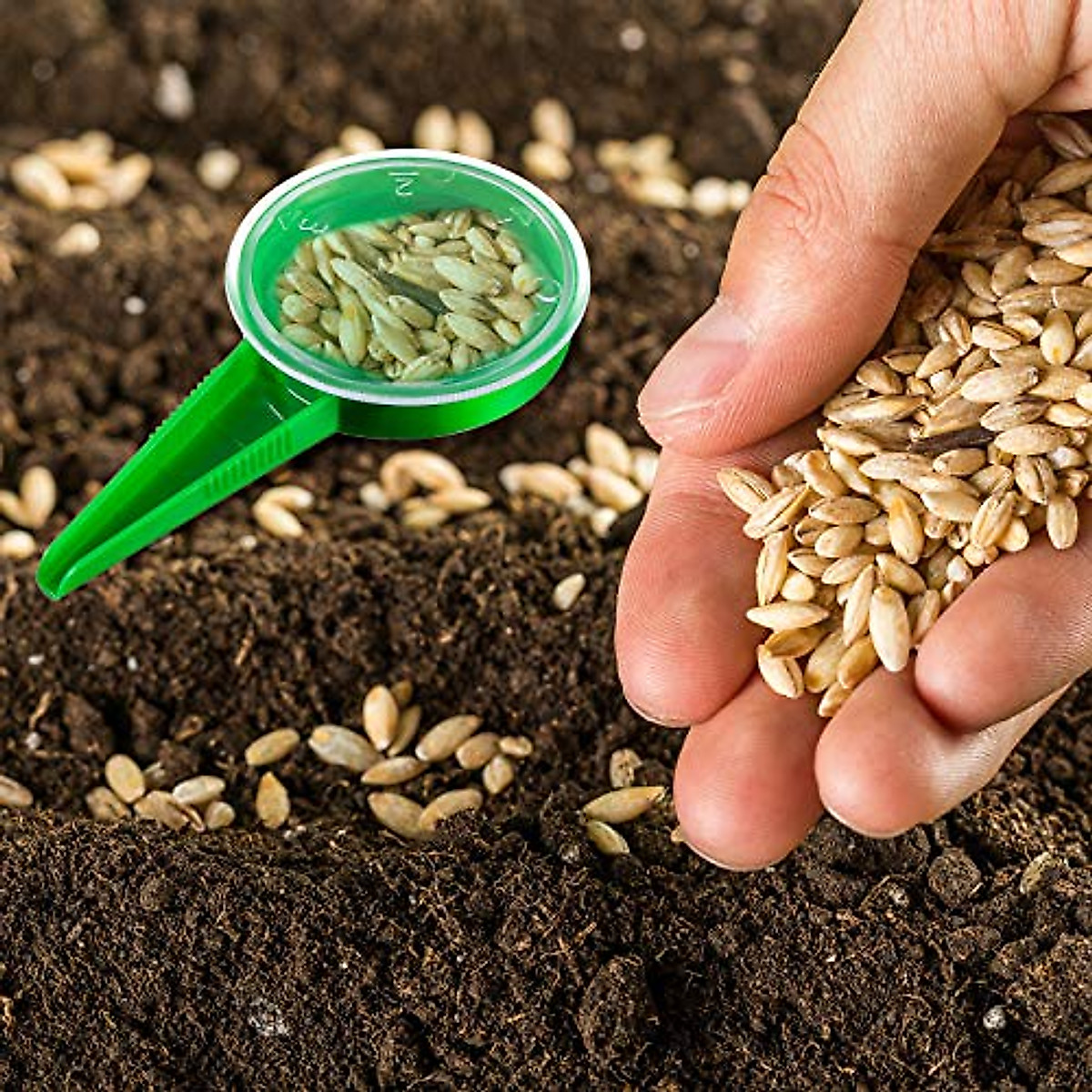 4 Pieces Hand Dibber Sowing Dispenser Set, Adjustable Garden Hand Tool Flower Sow Traditional Sets, Hand Bulbs Stainless Steel Dibbers