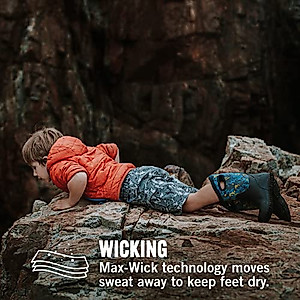 Bogs York Boys and Girls Waterproof Insulated Rubber and Neoprene Winter Rain Boot, Solid Navy, 3 US Unisex Little Kid