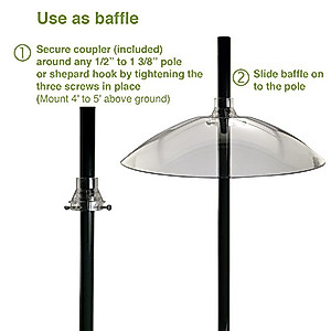 AUDUBON NACLBAF16 Clear Squirrel Baffle, 16-Inch