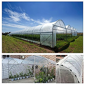 50 PCS 1 inch Greenhouse Clamps Clips 26mm Black ABS Snap Clamp Tube Clip Garden Buildings Tube Clip for Greenhouse Film, Sunshade Nets, Frame Shelters (Outer Ø 1.26”inner Ø 1”)