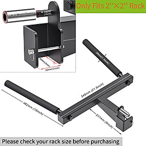 Kipika Y-Shaped Dip Bar for 2" x 2" Power Cage with 5/8" or 1" Hole - Dip Bar Attachments for Home Gym - Heavy Duty Power Rack Attachments - 2" x 2" Squat Rack Accessories for Strength Training