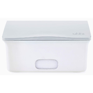 Ubbi Baby Wipes Dispenser with Weighted Plate and Secure Seal, Nursery and Baby Registry Essential to Keep Wipes Fresh, Gray