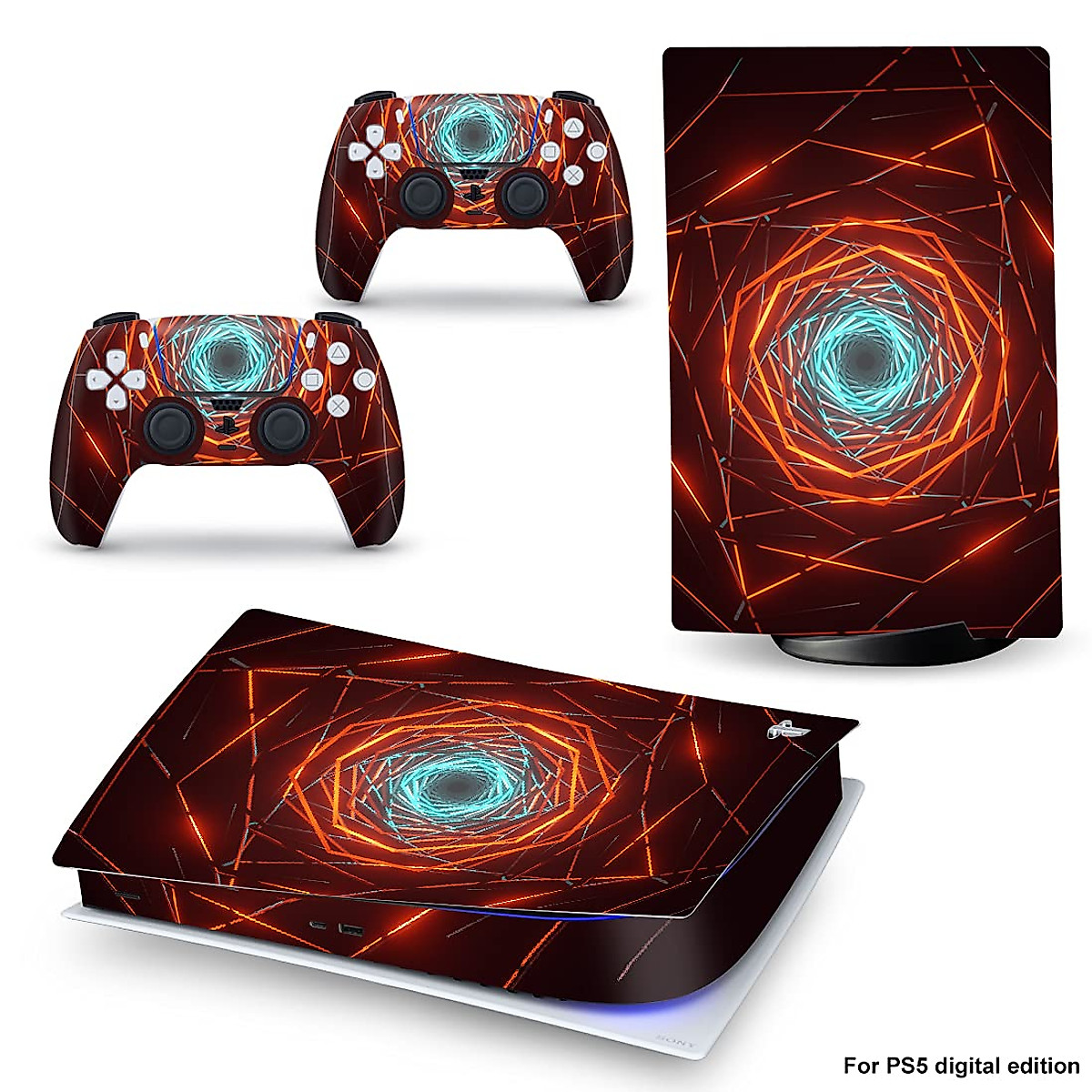 PS5 Silicone Skin Cover, Dustproof Anti-Scratch Anti-Fall Protector Case for Sony Playstation 5 Ultra HD/Digital Edition Console (Digital Edition, Portal Eclipse)