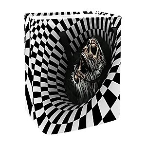 Grunge Skull Escape from Chess Spira Print Collapsible Laundry Hamper, 60L Waterproof Laundry Baskets Washing Bin Clothes Toys Storage for Dorm Bathroom Bedroom