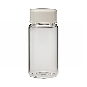 Wheaton 986546 Borosilicate Glass 20mL Liquid Scintillation Vial, with 22-400 White Urea Poly Seal Cone Lined Screw Cap Attached, 500 Pieces