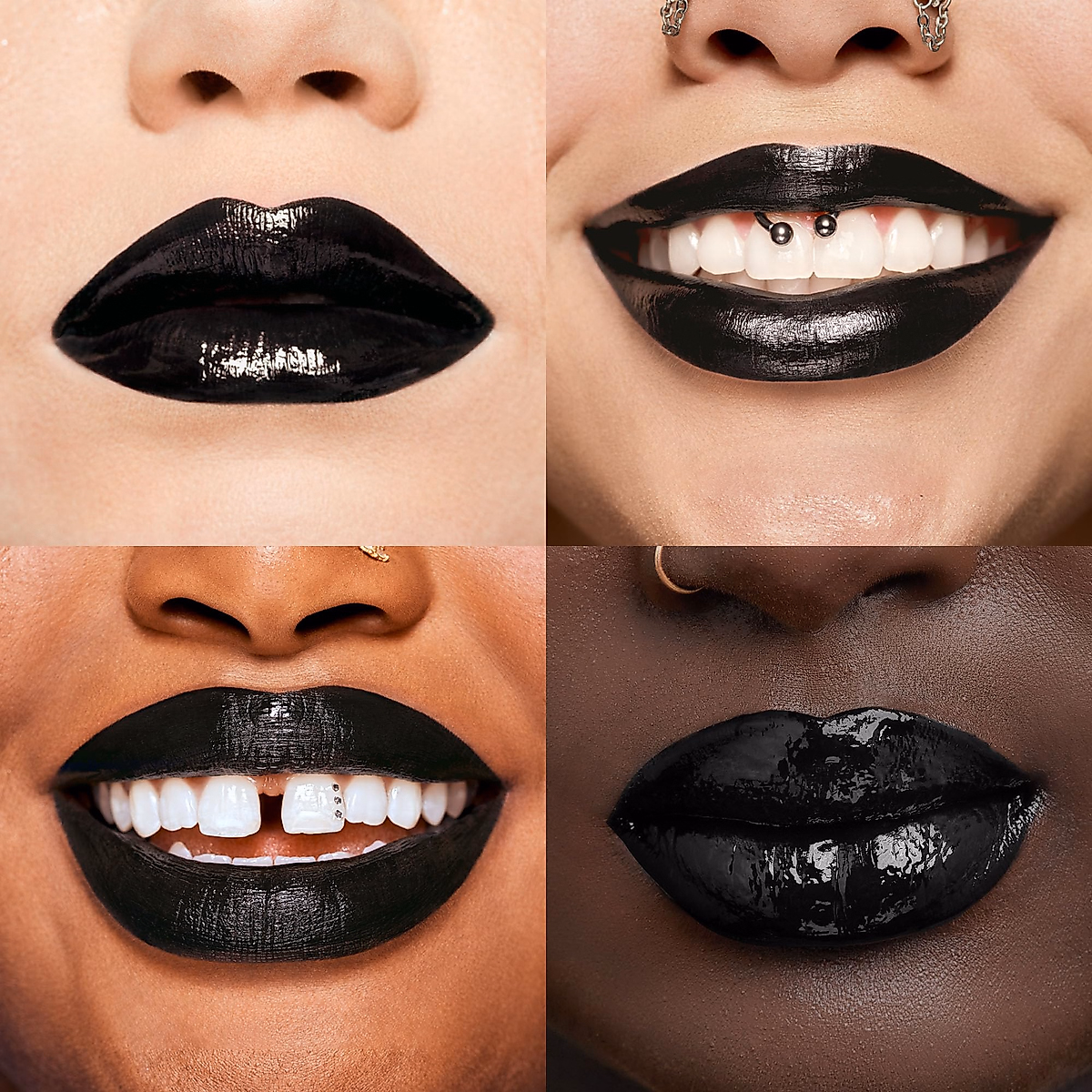 Urban Decay Vice Lip Bond Glossy Longwear Liquid Lipstick (Indie Sleaze - Pure Black), Transfer-proof, Smudge-proof, Up to 16HR Wear, Vegan, Cruelty-free - 0.14 fl oz