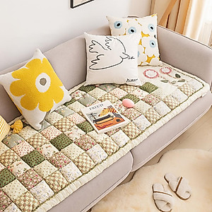 HOMEREFROM Dog Couch Protector, Washable Pet Bed Cover, Non-Slip Pet Friendly Sofa Cover for Large Dogs (Green, 27.55 * 59.05)