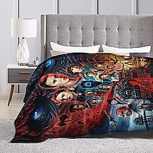 Soft Throw Blanket Poster Cover Demo Bats Tentacles Cozy Fuzz Fleece Flannel Air Conditioning Quilt Bed