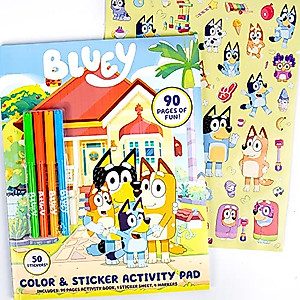 Bluey Coloring & Activity & Sticker Book, Great for at-Home Kids Activities, Perfect Road Trip & Travel Activity Kit, Screen-Free Fun Coloring Book for Ages 3, 4, 5, 6