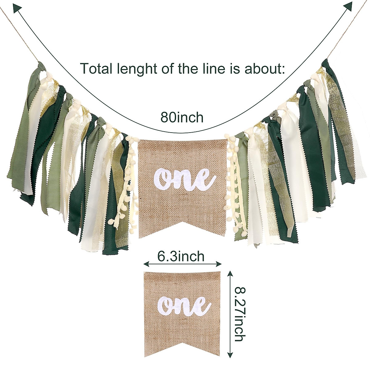 Nydotd 1st Birthday Highchair Banner Baby First Birthday Party Banner Decorations Wild Jungle Theme Safari One Year Birthday High Chair Banner Garland for Boy Baby Shower Supplies