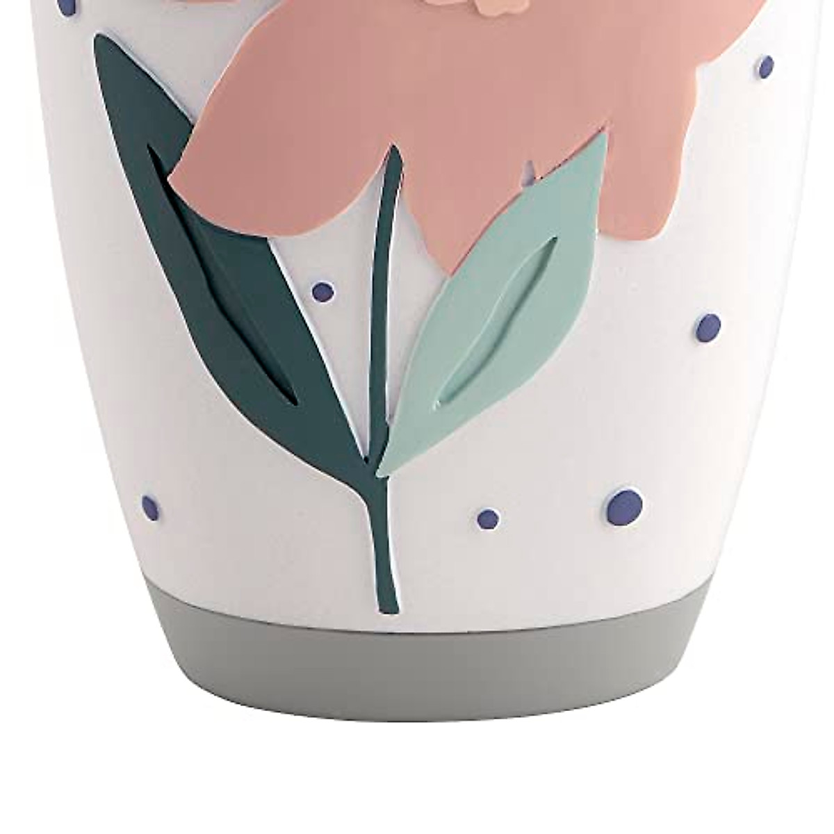 Allure Home Creation Summer Flower 4-Piece Resin Bath Accessory Set