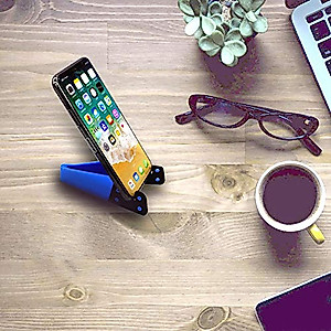 Portable Cell Phone Stand for Desk, Foldable Pocket Travel Mobile Phone Holder, Upgrade Universal V Smartphone Kickstand Mount Compatible with iPhone IPads Tablet Kindle Android, Pack of 3