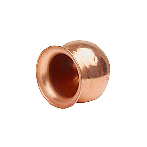 Aditri Creation Copper Kalash Lota Pot Utensil Drinkware for Pooja Puja Decoration Purpose for Temple Home Office Pure Copper Vessel Lota Kalash (Size in inches 3 x 3 x 3.5)