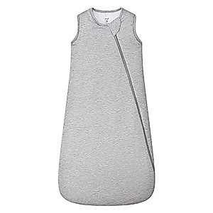 HAPIU Unisex Bamboo Baby Sleep Sack TOG 1.0, 2-Way Zipper YKK, Wearable Blanket Baby Toddler, 6-18 Months, Light Heather Grey