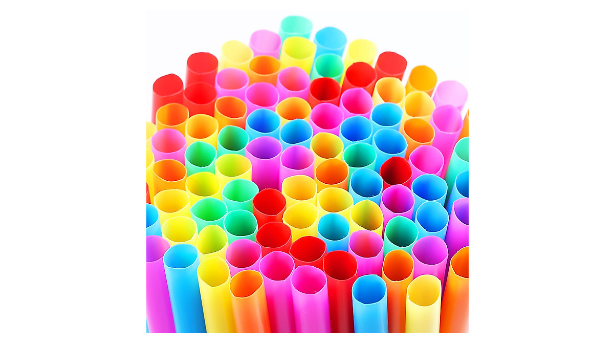 200Pcs Jumbo Straws - Colorful, Extra Long & Durable