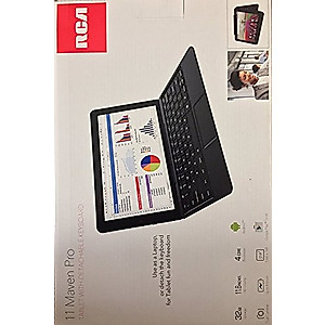 RCA Maven Pro11.6-inch 32GB Tablet with Detachable Keyboard, Black (Quad Core 32GB,1GB RAM, HDMI, Bluetooth, WiFi, Android 6.0 M