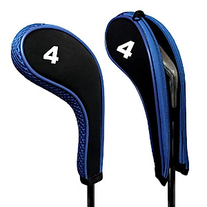 Golf Irons Cover 12pcs Thick Synthetic Leather Golf Iron Head Covers Sword & Shield Sports Set Headcover Fit All Brands Titleist, Callaway, Ping, Taylormade, Cobra, Nike, Etc (White)