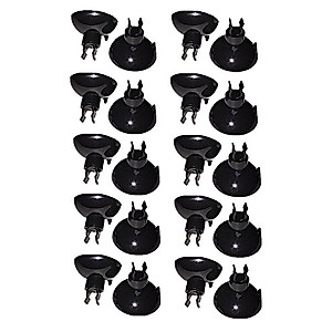 HONBAY 20pcs Aquarium Black Sucker Clip Suction Cups Airline Tubing Holder