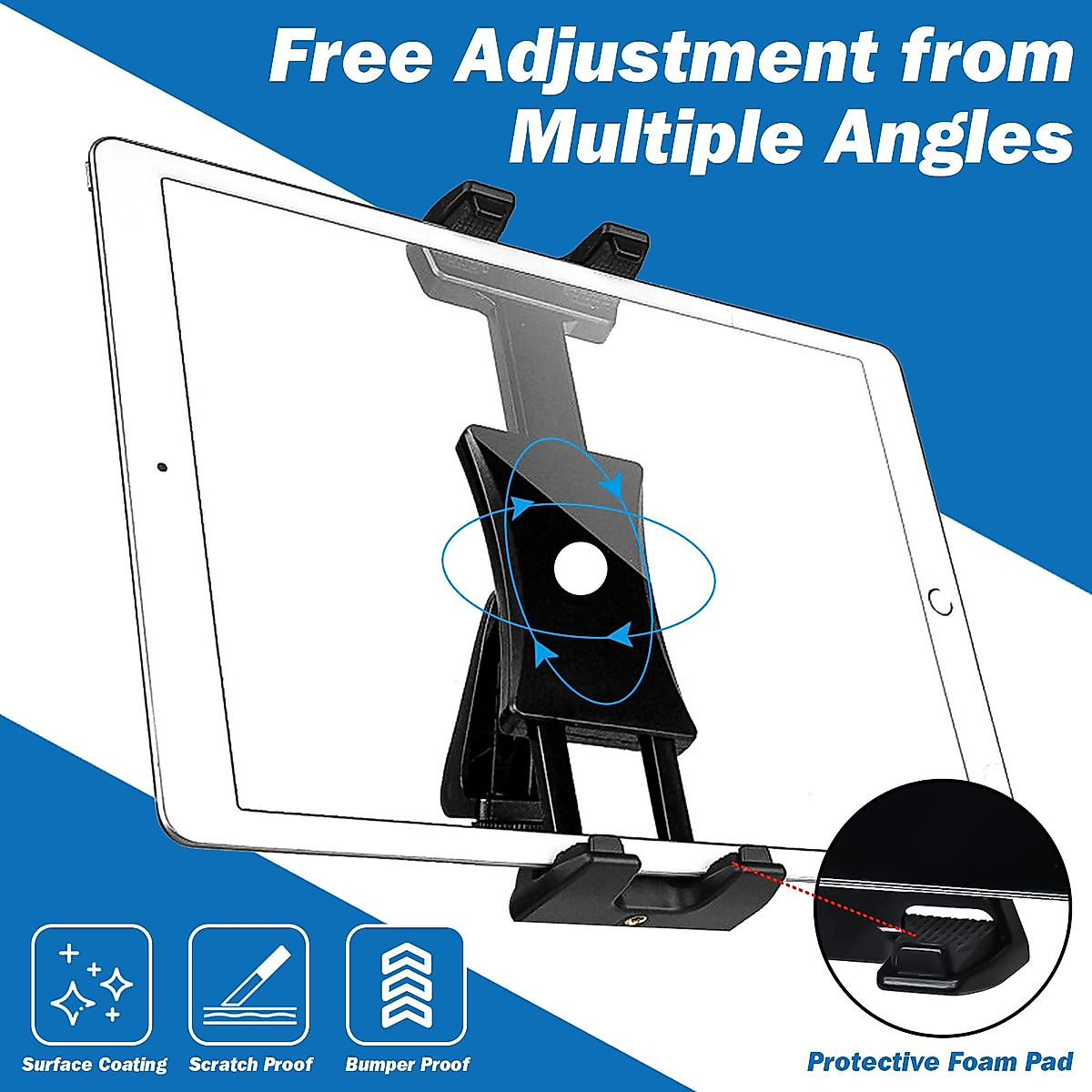 JISHAHS Phone & Tablet Holder for Concept 2 Rowing Machine PM5 Monitor, All-in-One Tablet Mount for C2 Rower Suitable for Tablets & Phones & iPad for Any Screen Size, Compatible with PM5 ONLY