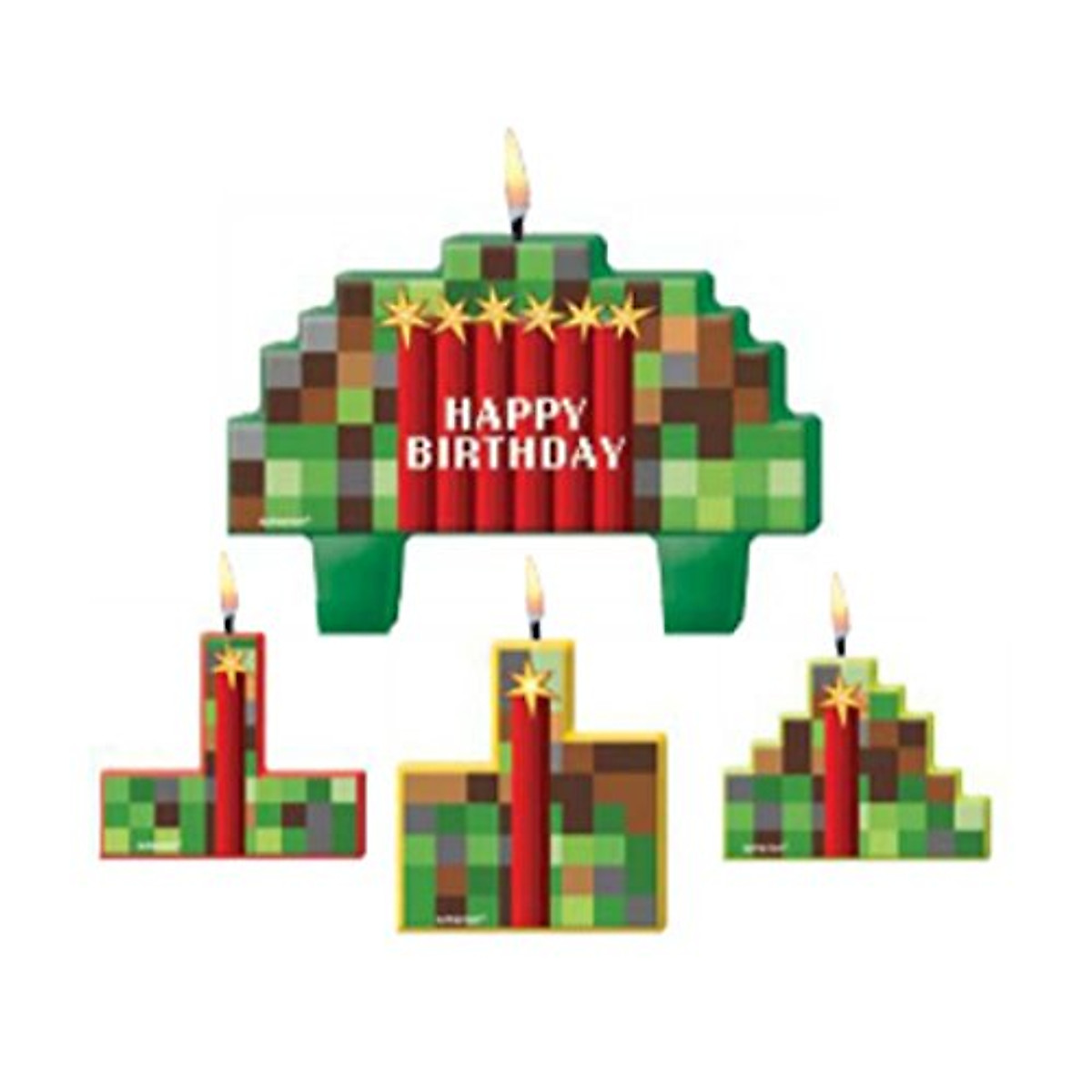 Amscan TNT Pixelated Party Birthday Candle Set