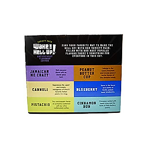 Wake The Hell Up! Variety Pack Flavored Single Serve Coffee Pods | Ultra-Caffeinated Coffee For K-Cup Compatible Brewers | 48 Count, 2.0 Compatible