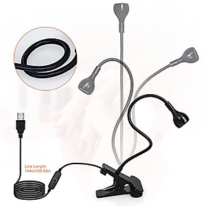 mlogiroa UV Light for Gel Nails, 3W Gel Nail Lamp, Mini Led Nail Polish Lights with Gooseneck, Portable Clamp UV Light with USB Charge Lamp for Salon