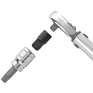 EPAuto 1/2-inch Drive Click Torque Wrench + 4 Pieces - Impact Socket Adapter