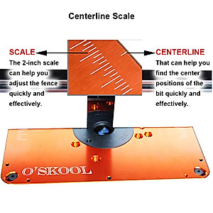 O'SKOOL Precision Aluminum Router Table Insert Plate, Router Templates With Pre-Drilled Adapt to Multiple Routers of Different Model