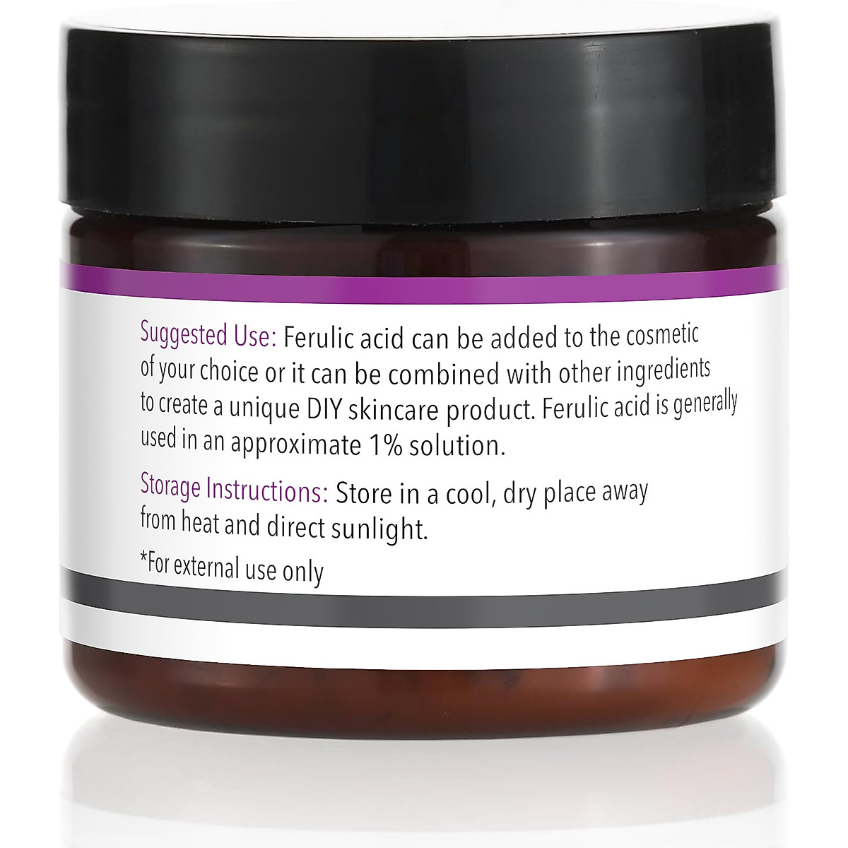 Pure Ferulic Acid Powder | Stabilizes Vitamin C | for use in DIY Creams and serums