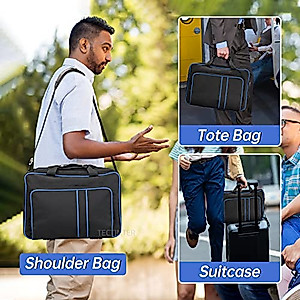 TECTINTER PS5 Carrying Case Travel Case PlayStation 5 Carrying Case Travel Bag,Compatible with PS5 Console Digital/Disk Edition,Large holding PS5 Controllers,Game Cards,HDMI,Laptop,Ideal Gift