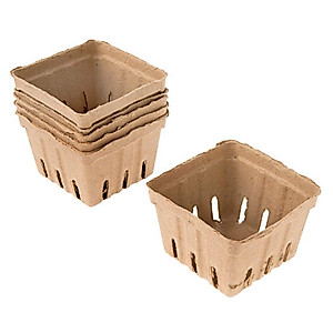 Darice 12 Natural Paper Berry Baskets Baby Shower Wedding 3.5 x 3.5 inches