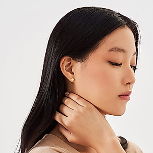 14k Yellow Gold Round Disc Stud Earrings | 14k Solid Gold Simple Round Stud Earrings for Women | Delicate Gold Earrings for Women | Women's 14k Gold Jewelry | Gift for Birthday