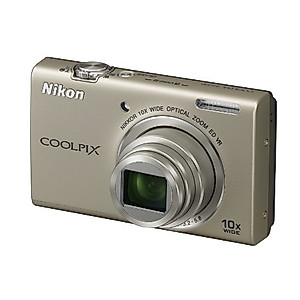 Nikon COOLPIX S6200 16 MP Digital Camera with 10x Optical Zoom NIKKOR ED Glass Lens and HD 720p Video (Silver)